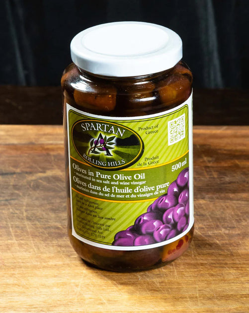 Spartan - Olives in Pure Olive Oil | Dana Shortt Gourmet and Gifts