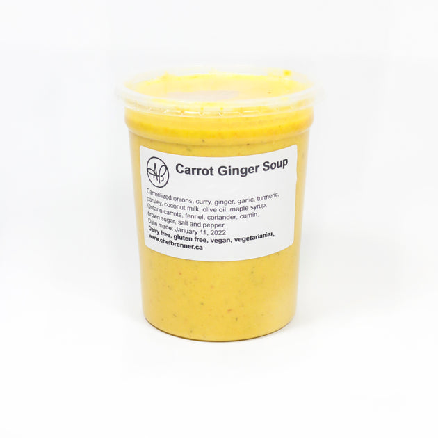 Chef Adam Brenner - Carrot Ginger Soup with coconut milk and fresh spi ...